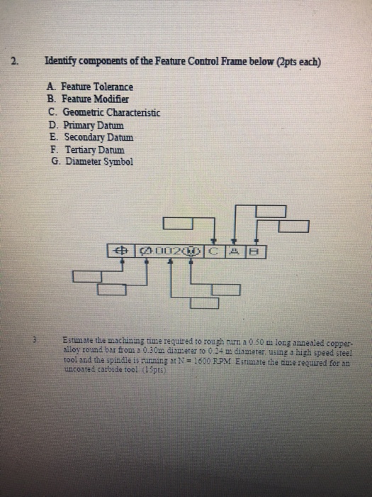 Solved 1. Match the GD&T Symbols (lpt each) A. Flatness B. | Chegg.com