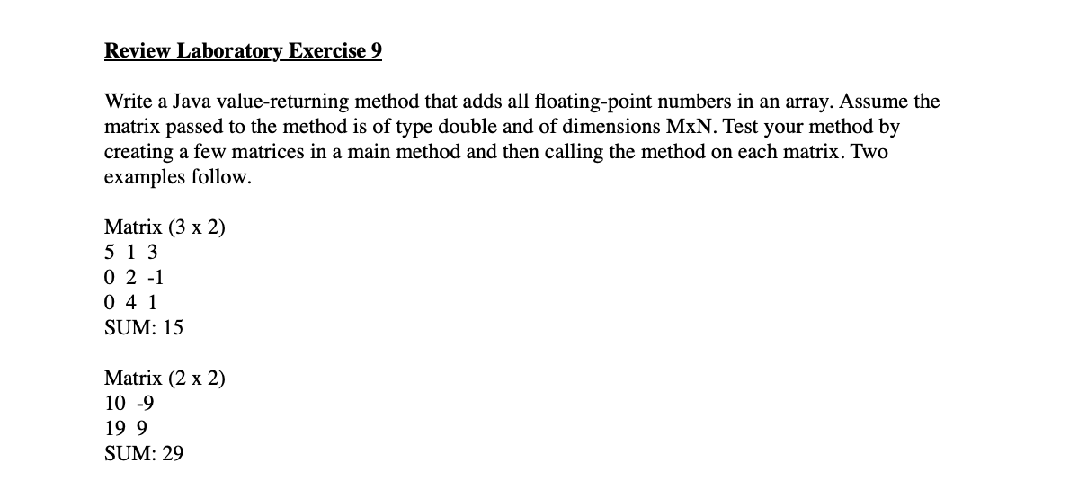 Solved Review Laboratory Exercise 9 Write A Java 
