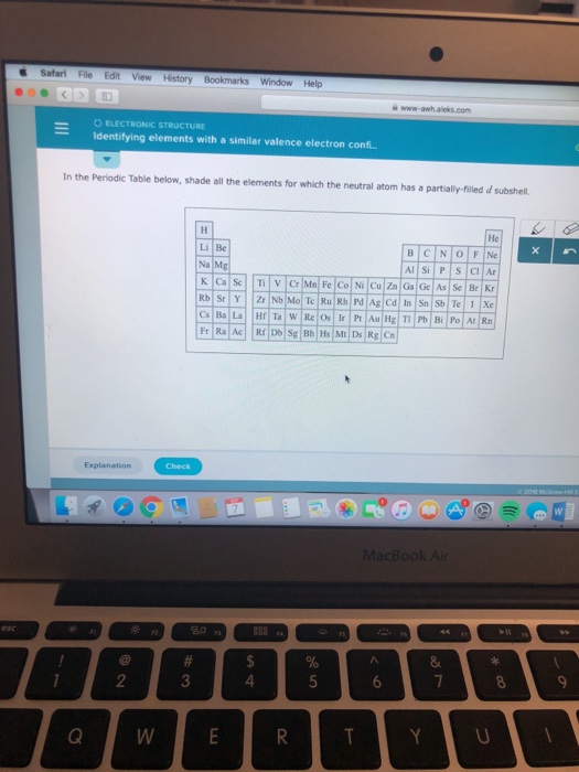 Solved O ELECTRONIC STRUCTURE Identifying elements with a | Chegg.com