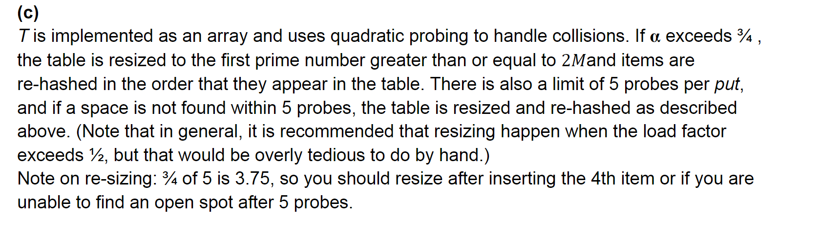 Solved Let T Be A Hashtable Of Size M And Let The Keys Be 