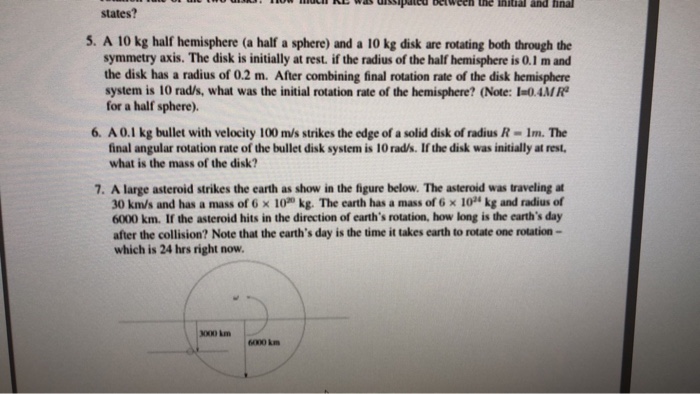 Solved states? 5. A 10 kg half hemisphere (a half a sphere) | Chegg.com