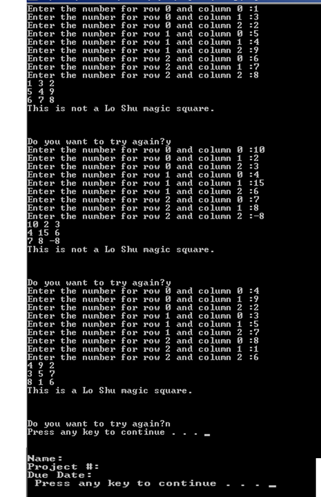 Solved The Lo Shu Magic Square is a grid with 3 rows and 3 | Chegg.com