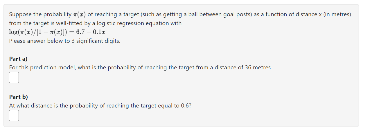 Solved Suppose the probability π(x) of reaching a target | Chegg.com