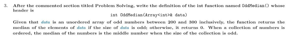 Solved Below is provided code: Array.h #ifndef | Chegg.com Solved Below is provided code: Array.h #ifndef | Chegg.com