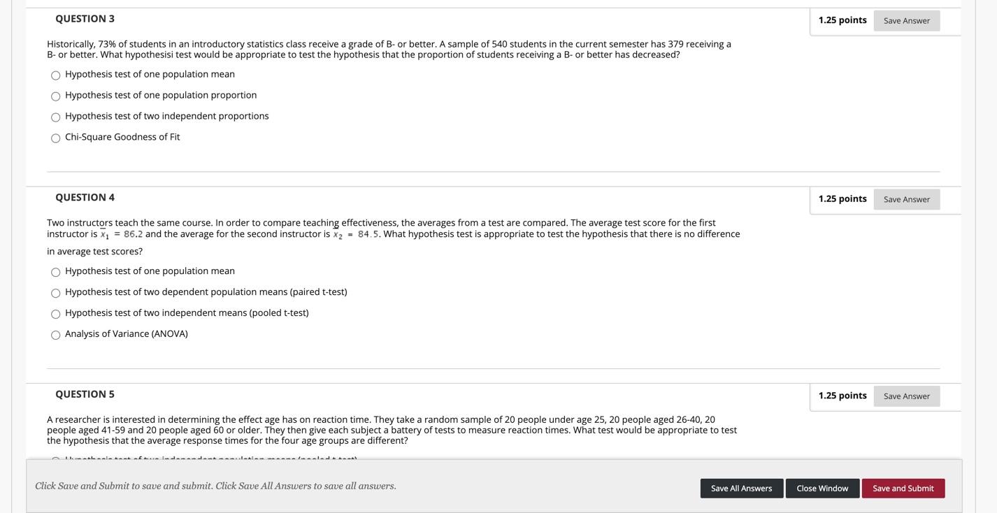Solved QUESTION 3 1.25 points Save Answer Historically, 73% | Chegg.com