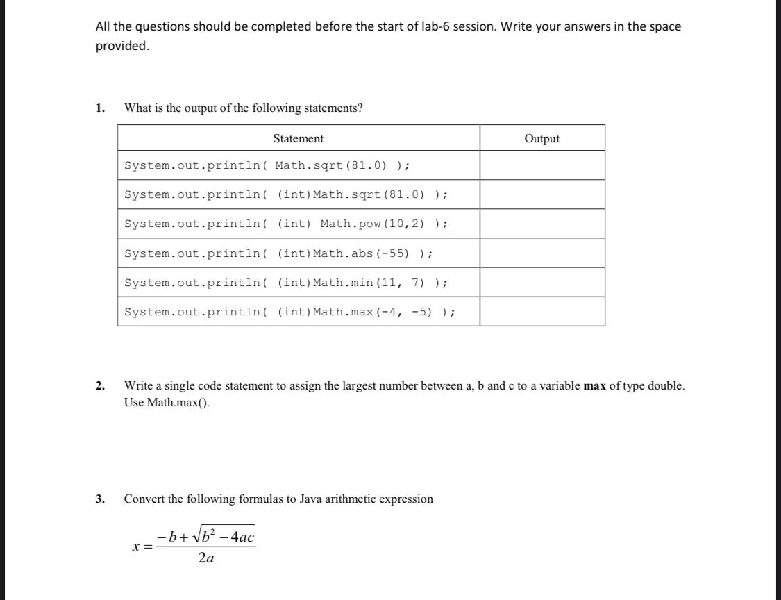 Solved All the questions should be completed before the | Chegg.com