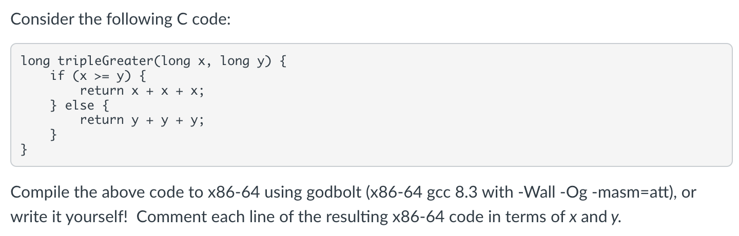 Solved Consider the following C code: long | Chegg.com