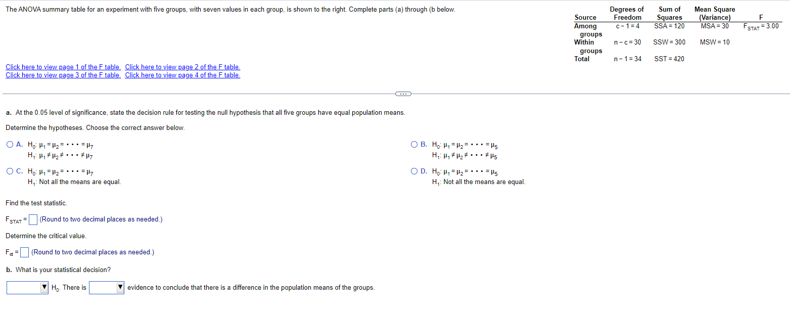 Solved Click here to view page 1 of the F table. Click here | Chegg.com