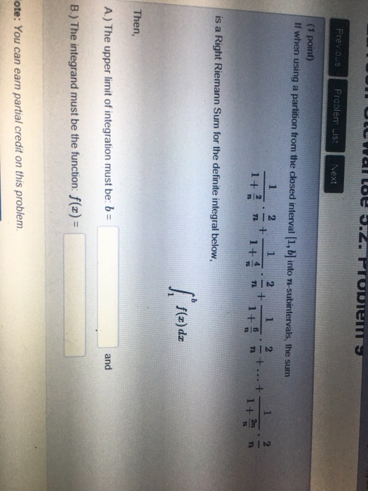 Solved If when using a partition from the closed interval | Chegg.com