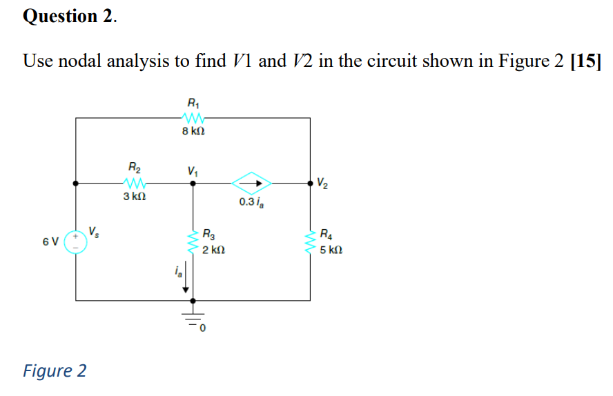 Solved Question 1. For the given circuit below: a. Use | Chegg.com