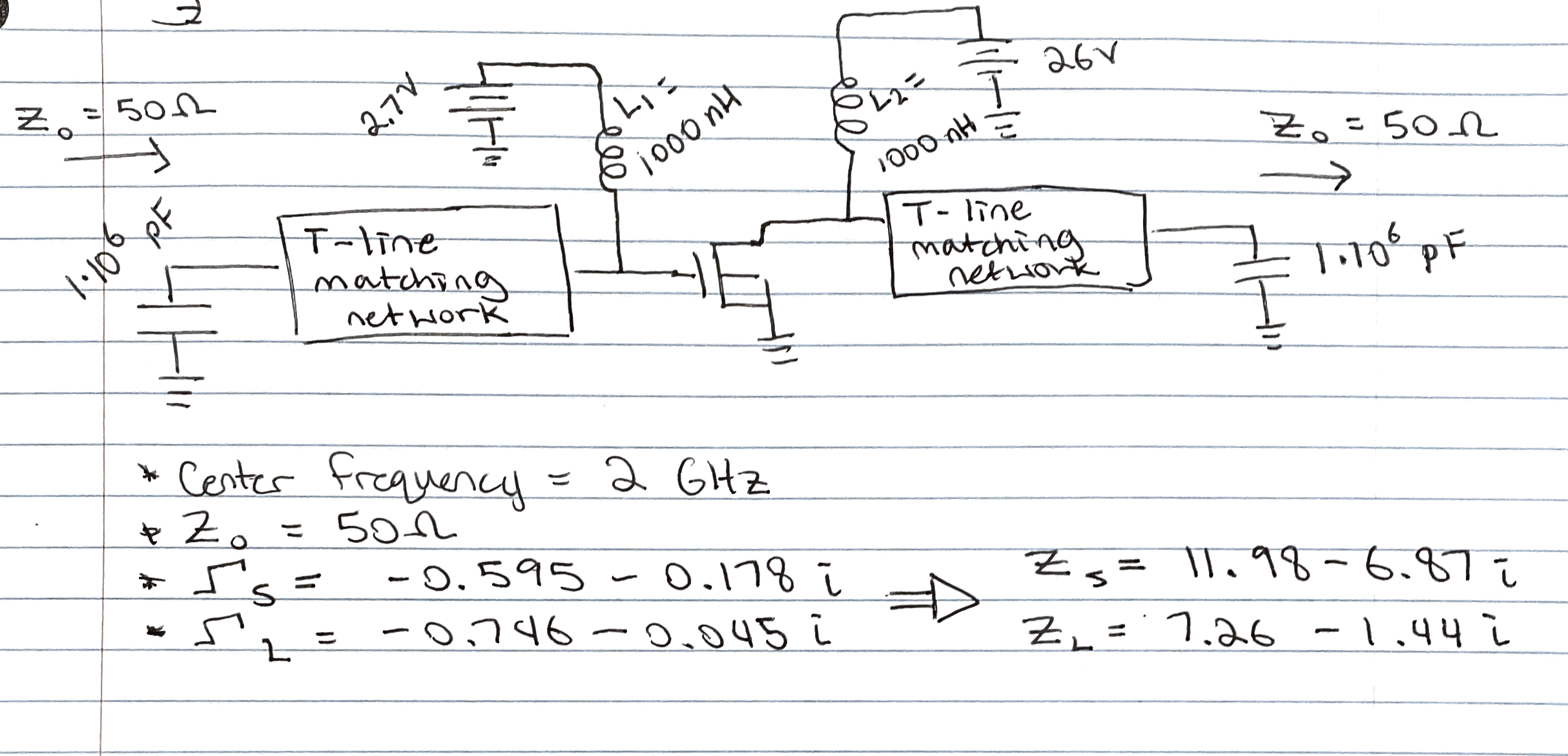 Please design input and output matching networks | Chegg.com