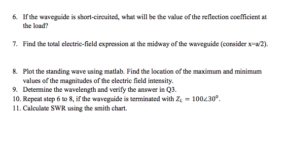 Solved 1. The rectangular waveguide used in the microwave | Chegg.com