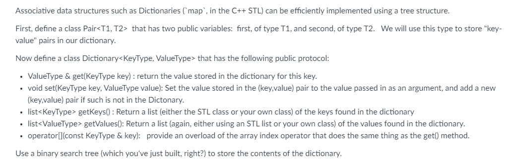Solved In c++ ﻿please help me complete thisdict.h#pragma | Chegg.com