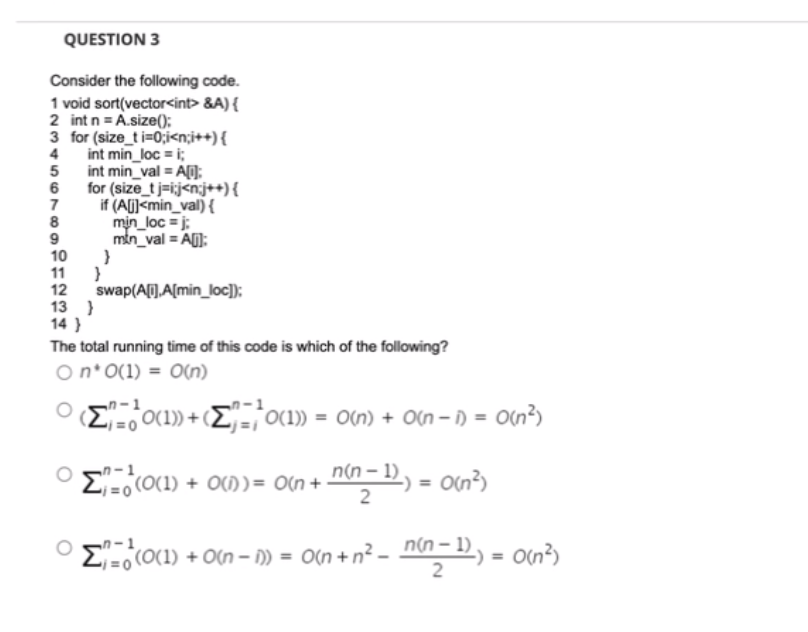 Solved QUESTION 3 Consider the following code. 1 void | Chegg.com