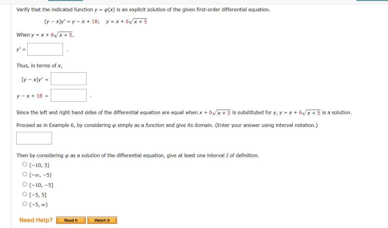 Solved Verify that the indicated function y = p(x) is an | Chegg.com