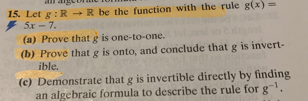 Solved an 15. Let g:R → R be the function with the rule g(x) | Chegg.com