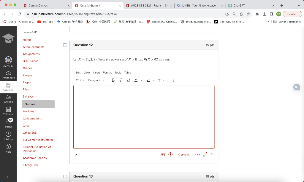 Let X={1,2,3}. Write the power set of X×0 (i.e., | Chegg.com