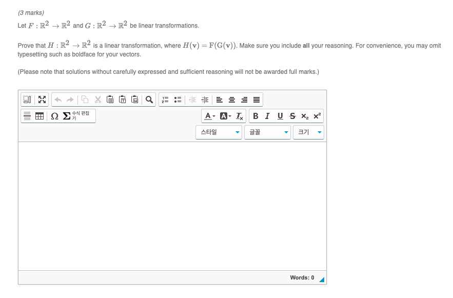 Solved (3 marks) Let F: R² → R² and G: R2 R2 be linear | Chegg.com