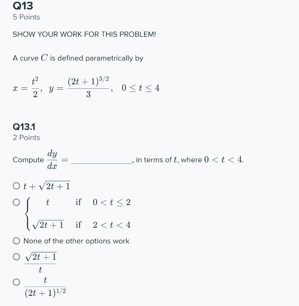 Solved A Curve C Is Defined Parametrically By 