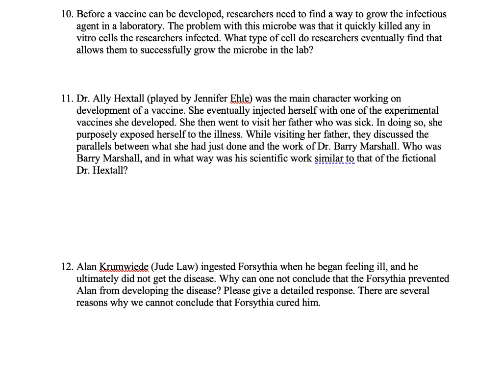 Solved Watch movie "Contagion” and answer the following | Chegg.com