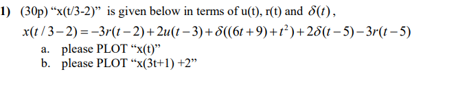 Solved 30p X T 3 2 Is Given Below In Terms Of U T R T