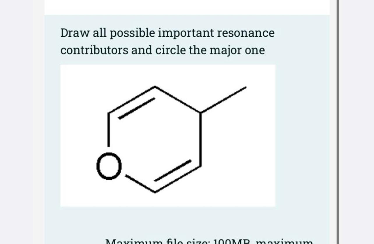 Solved Draw all possible important resonance contributors | Chegg.com
