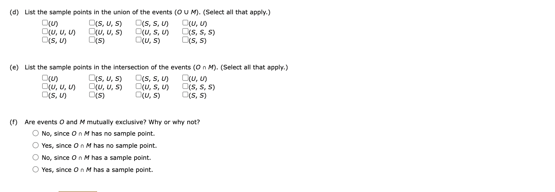 Solved random experiment. (a) How many sample points exist | Chegg.com