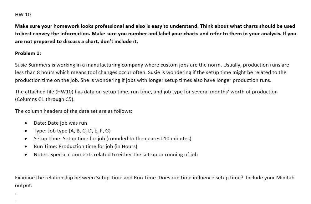 HW 10 Make sure your homework looks professional and | Chegg.com