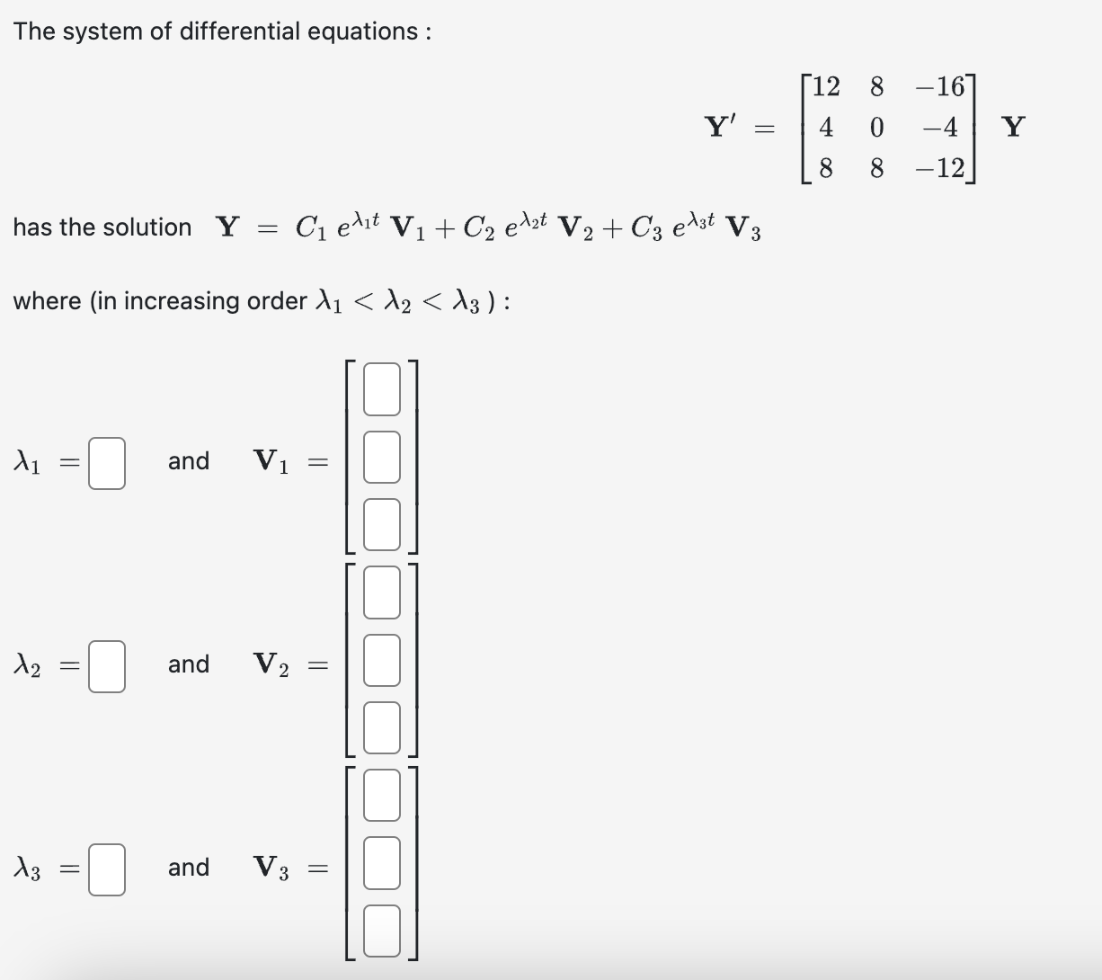 Solved The system of ﻿differential equations | Chegg.com