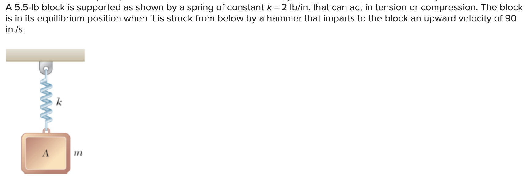 Solved a) Determine the time required for the block to move | Chegg.com