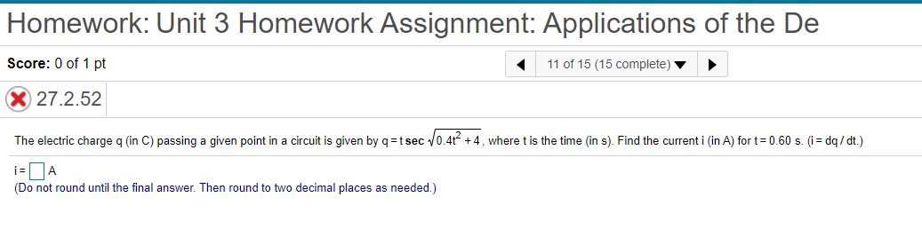 Solved Homework: Unit 3 Homework Assignment: Applications of | Chegg.com