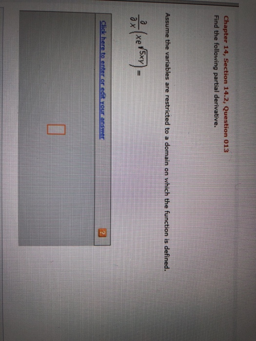 Solved Chapter 14, Section 14.2, Question 013 Find the | Chegg.com