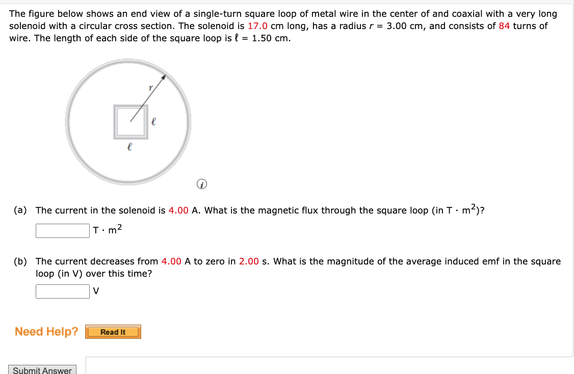 Solved The figure below shows an end view of a single-turn | Chegg.com