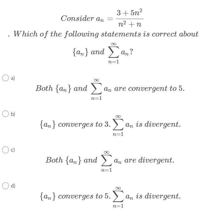 Solved For which of the following series we can apply the | Chegg.com