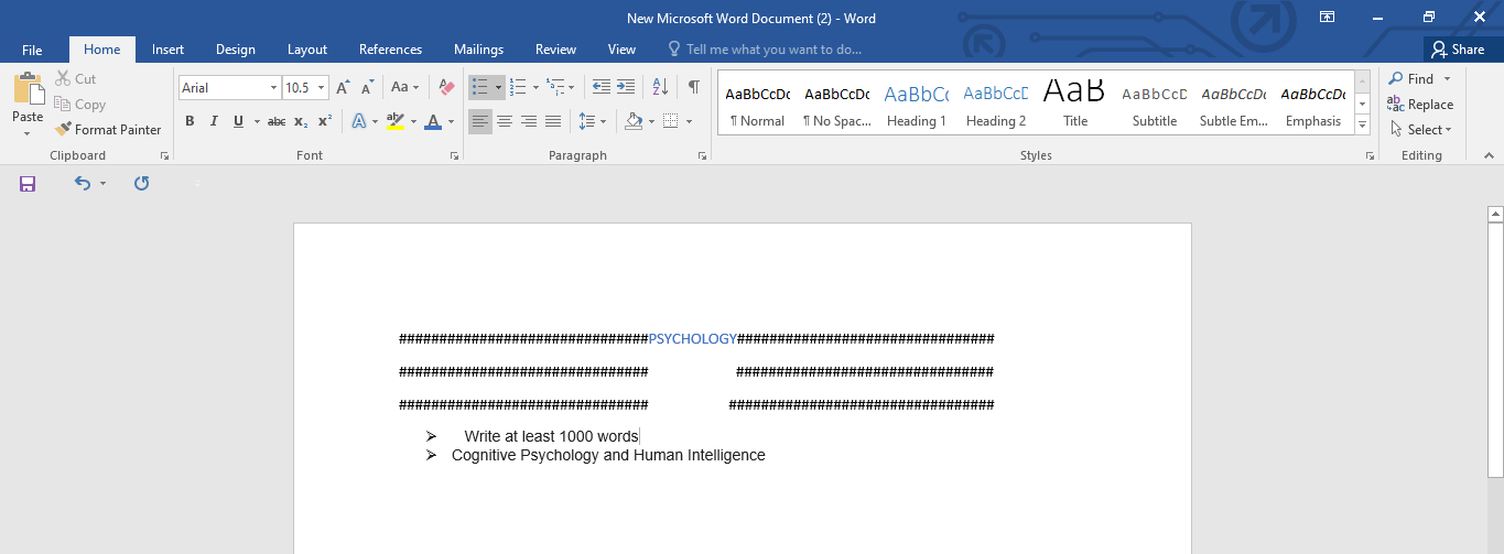 Solved New Microsoft Word Document (2) - Word X File Home | Chegg.com