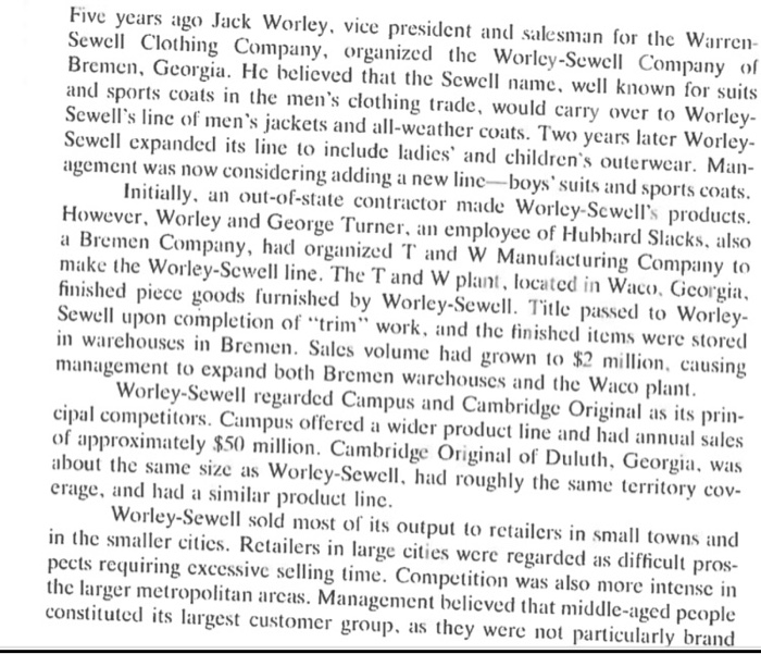 Solved Five years ago Jack Worley. vice president and | Chegg.com