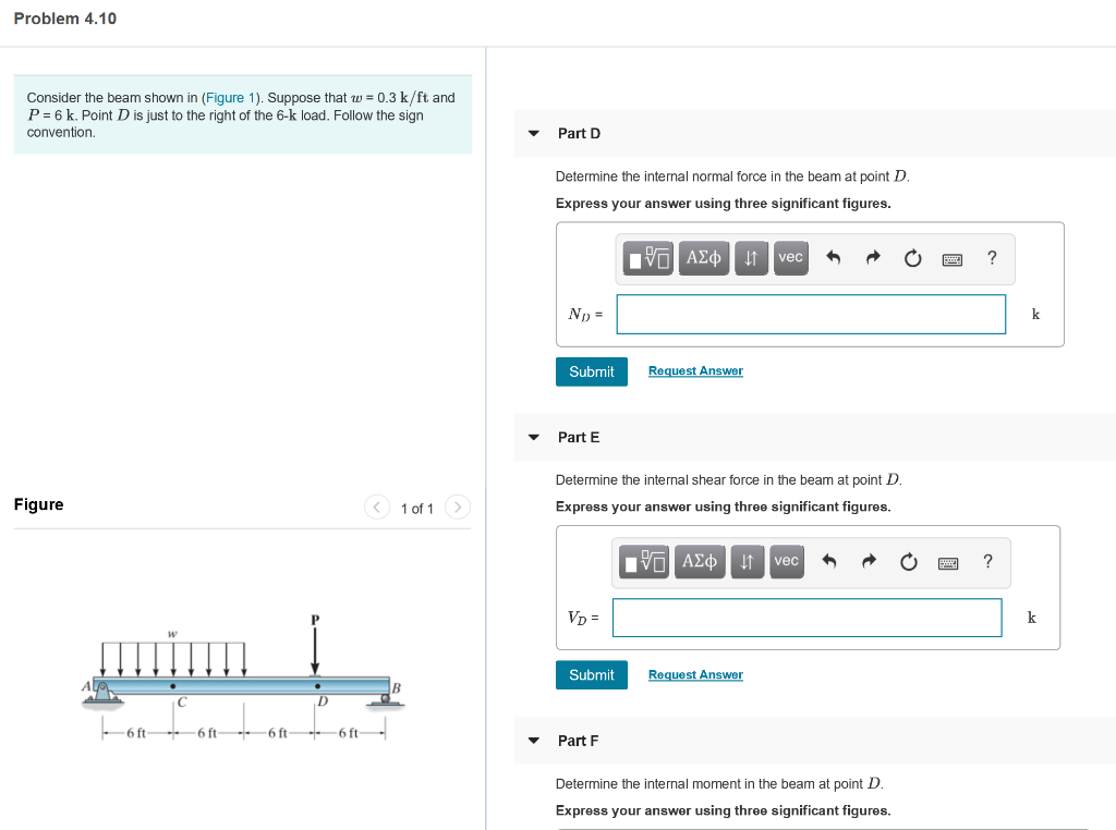 Solved Problem 4.10 Consider the beam shown in (Figure 1). | Chegg.com