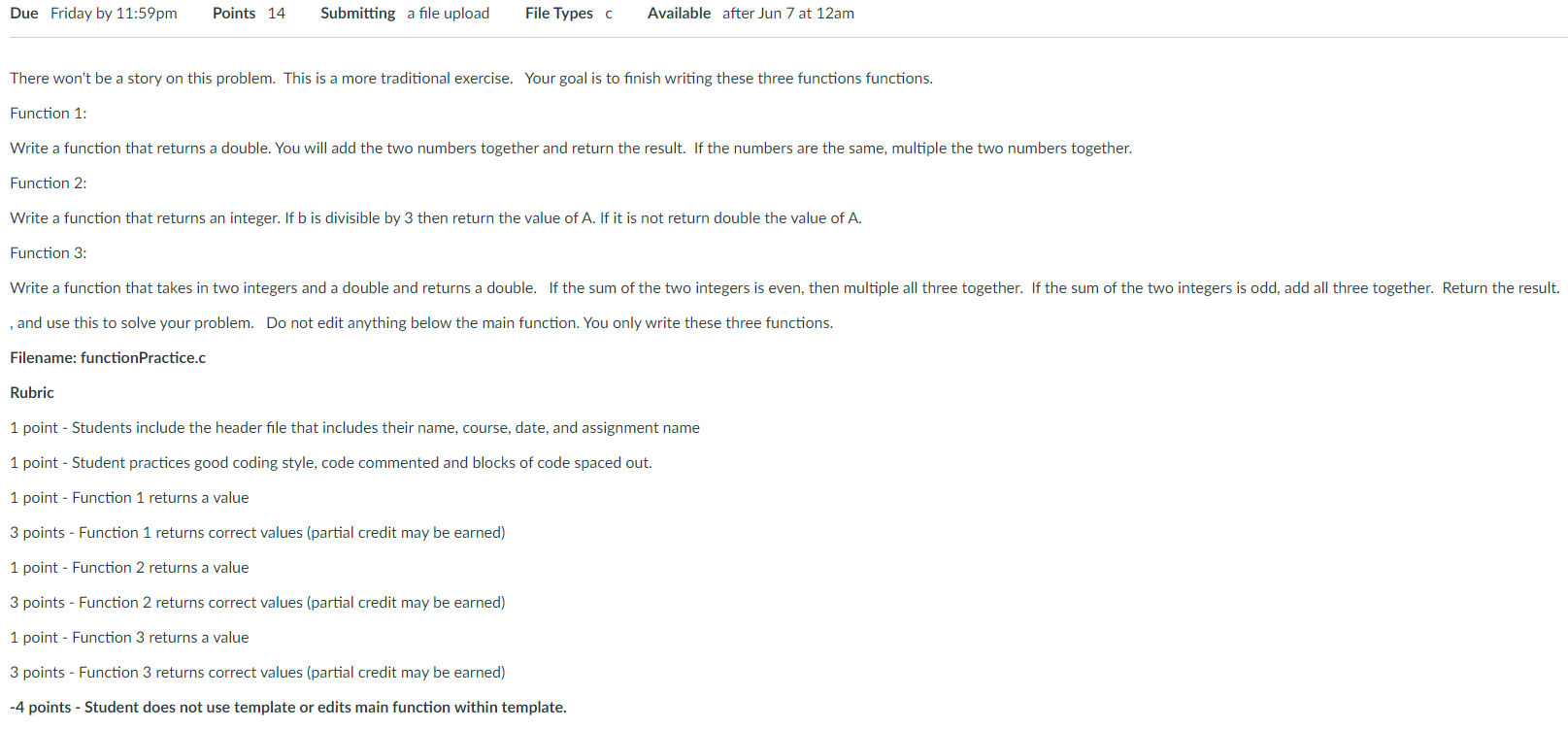 Solved Due Friday By 1159pm Points 14 Submitting A File 