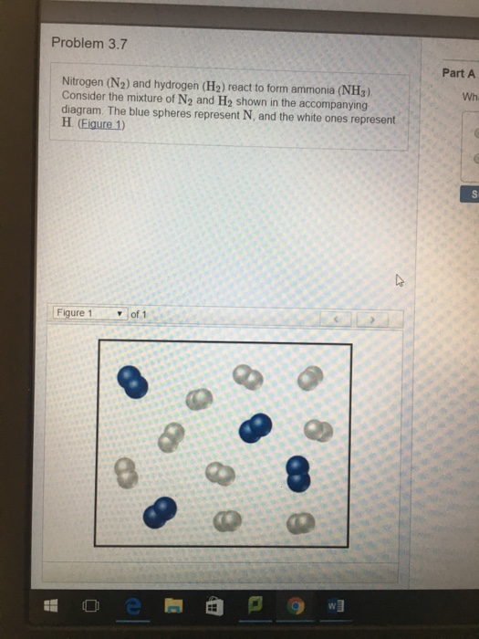 Solved Problem 3.7 Nitrogen (N2) and hydrogen (H2) react to | Chegg.com