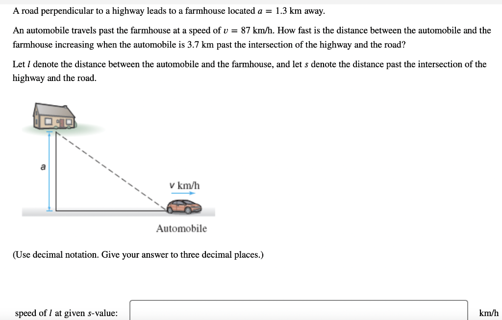 Solved A road perpendicular to a highway leads to a | Chegg.com