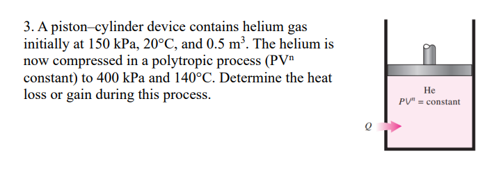 Solved 3. A piston-cylinder device contains helium gas | Chegg.com
