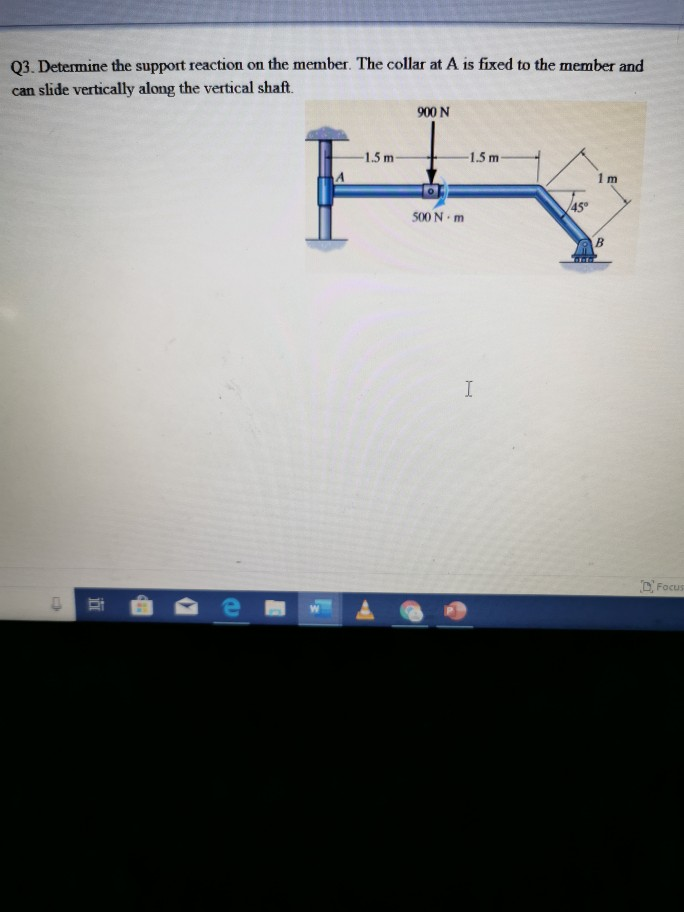 Solved 03. Determine the support reaction on the member. The | Chegg.com