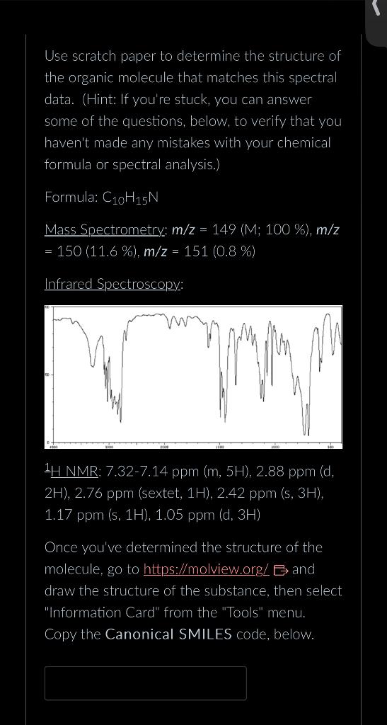 Determine the structure of the molecule and find the | Chegg.com