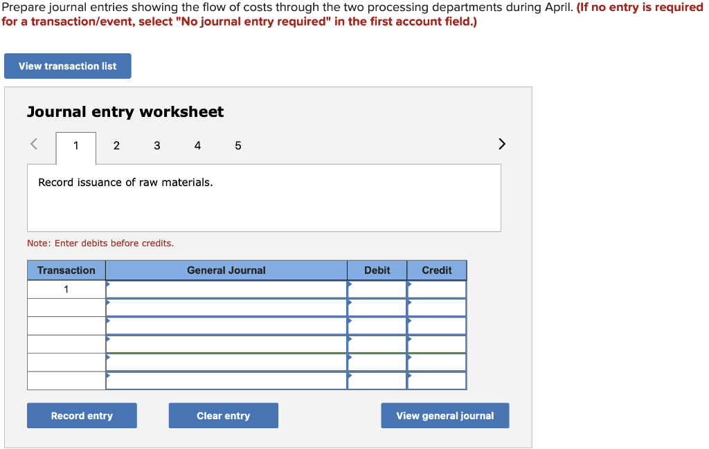 Solved Exercise 4-7 (Static) Process Costing Journal Entries | Chegg.com
