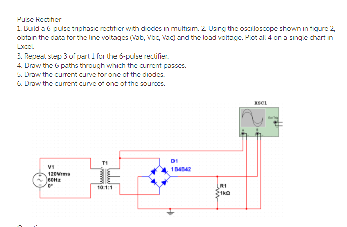 Solved Pulse Rectifier 1. Build a 6-pulse triphasic | Chegg.com