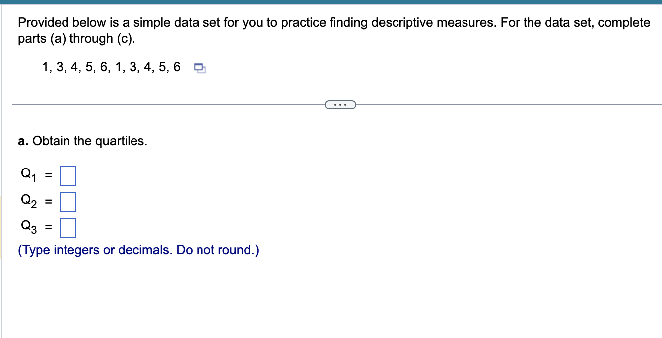 Solved Provided below is a simple data set for you to | Chegg.com