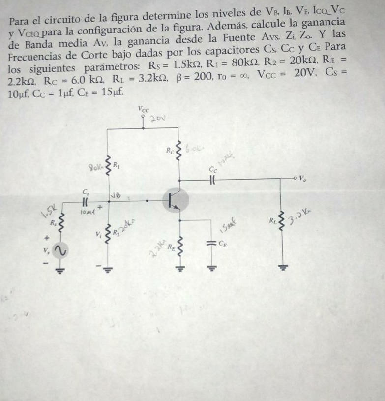 Solved Para el circuito de la figura determine los niveles | Chegg.com