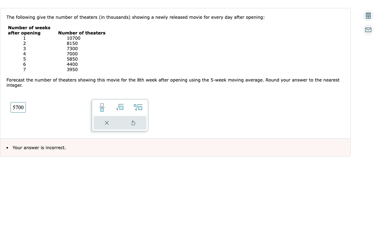 Solved please i need help 5700 it's not correct The | Chegg.com