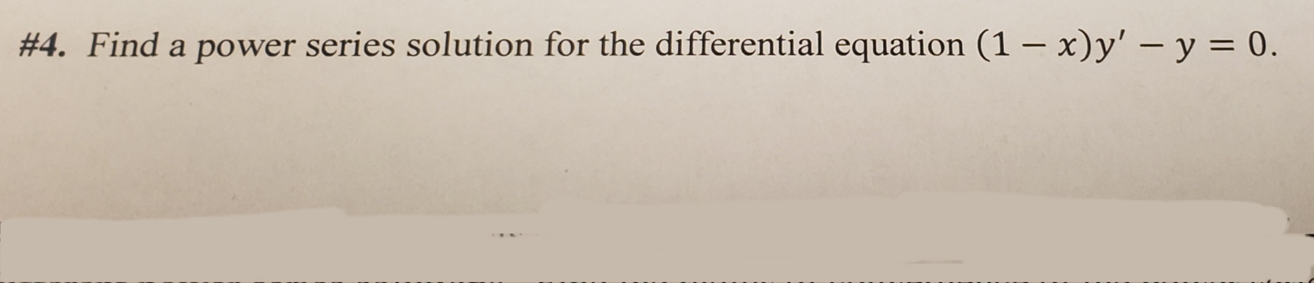 Solved \#4. Find a power series solution for the | Chegg.com