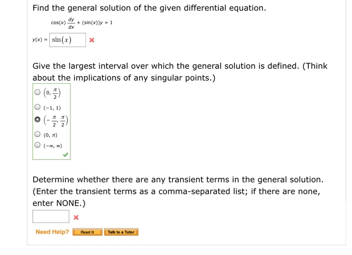 Solved Find the general solution of the given differential | Chegg.com